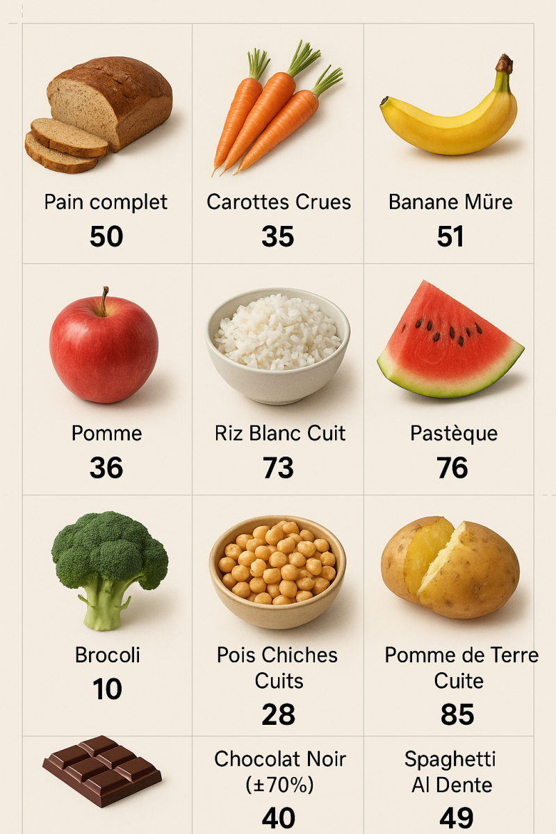 Aliments à index glycémique bas : tableau, liste complète et conseils ...